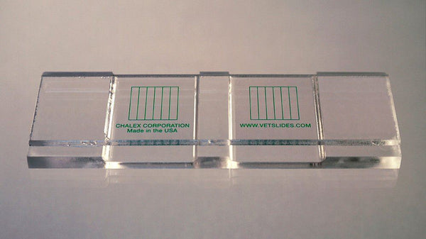 Microscope Slide McMaster suitable for DIY Faecal Egg Counts Green Gri