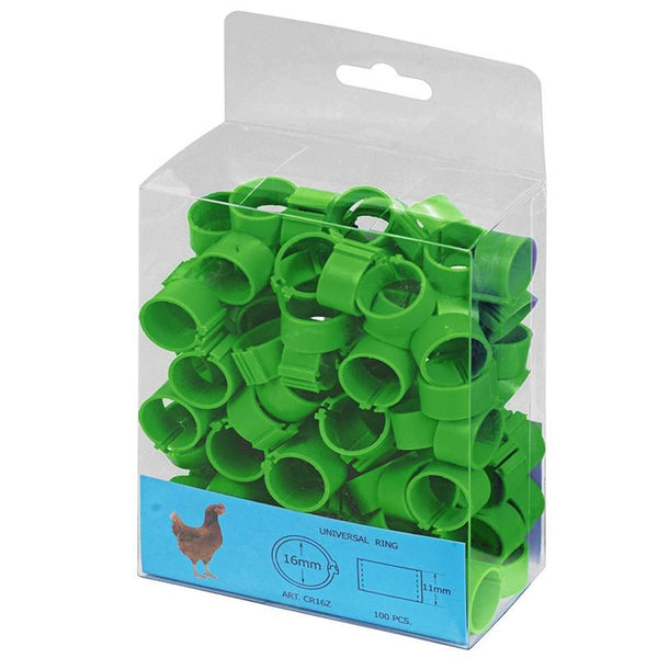 Chicken Leg Rings 16MM (100 Units) - Green