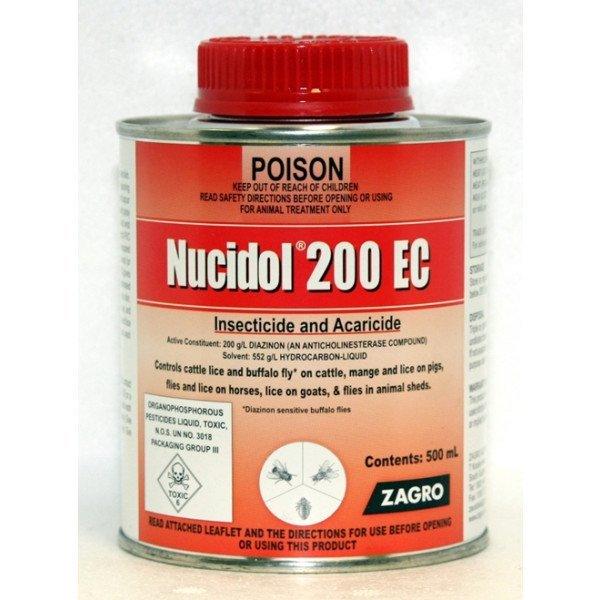 Nucidol 200 EC Insecticide and Acaricide 500-mL (Diazinon) Cattle Goat